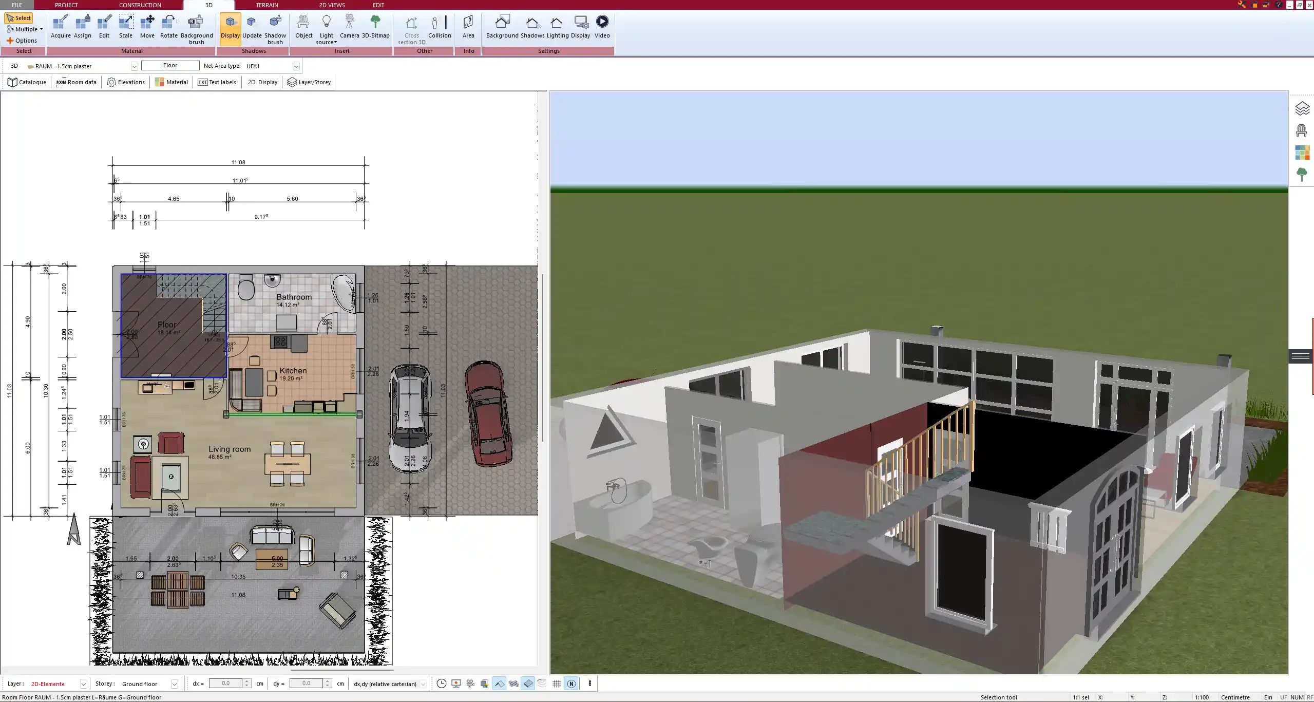 Planning a Flat Roof with the Plan7Architect Software